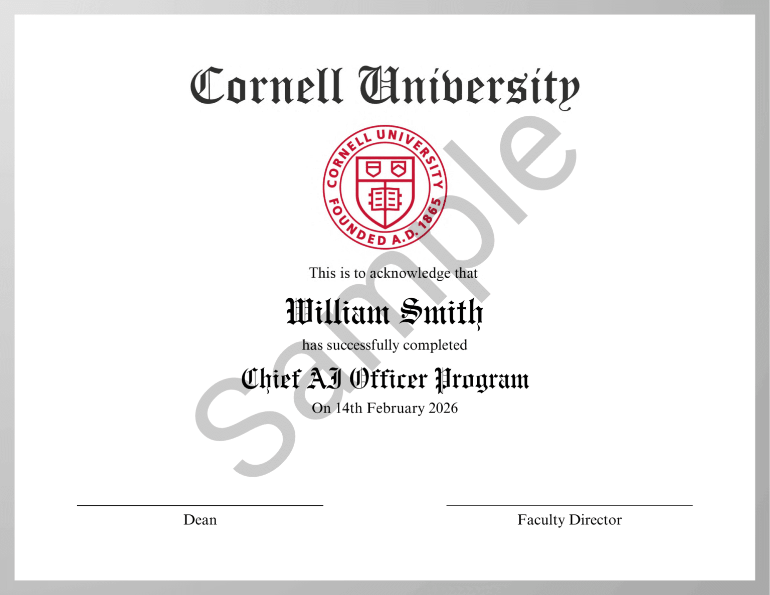 Upon successful completion of the program, participants will be awarded ...